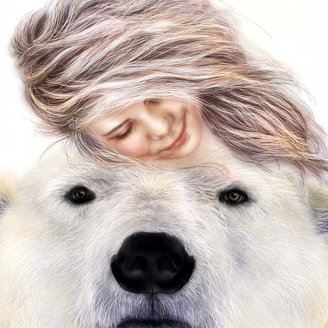 WIP Painting – … and then along came The Girl – Liza Hartman Design